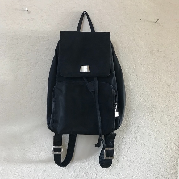 Perlina | Bags | Vintage Perlina Nylon Black Mini Packback | Poshmark